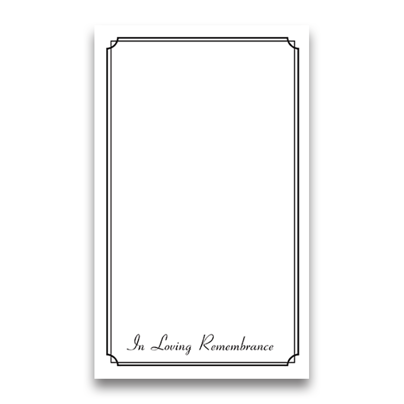662LW In Loving Memory in Border Tall Memorial Folder – Keith M ...